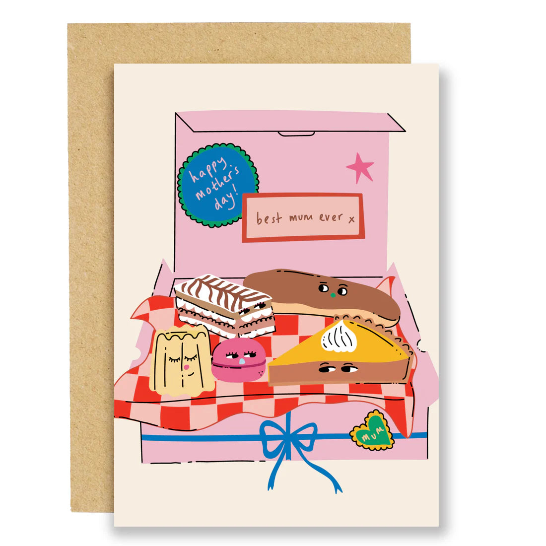Mothers Day Cake Box Card Rare Birds Books